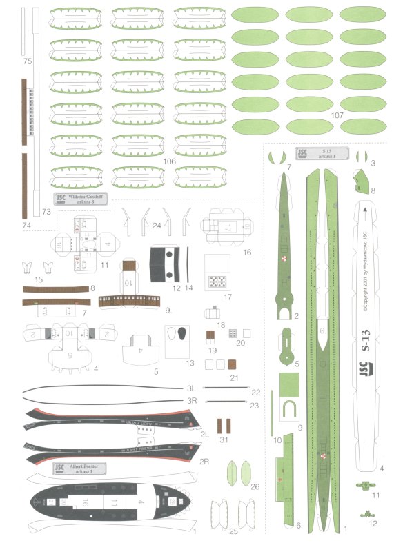 papercraft-database: [JSC 058] - Wilhelm Gustloff, Albert Forster, S13